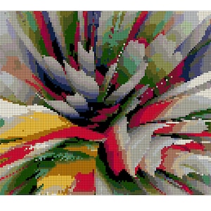 Embroidery Pattern - Wild Flower Abstract Art, Cross Stitch PDF ...