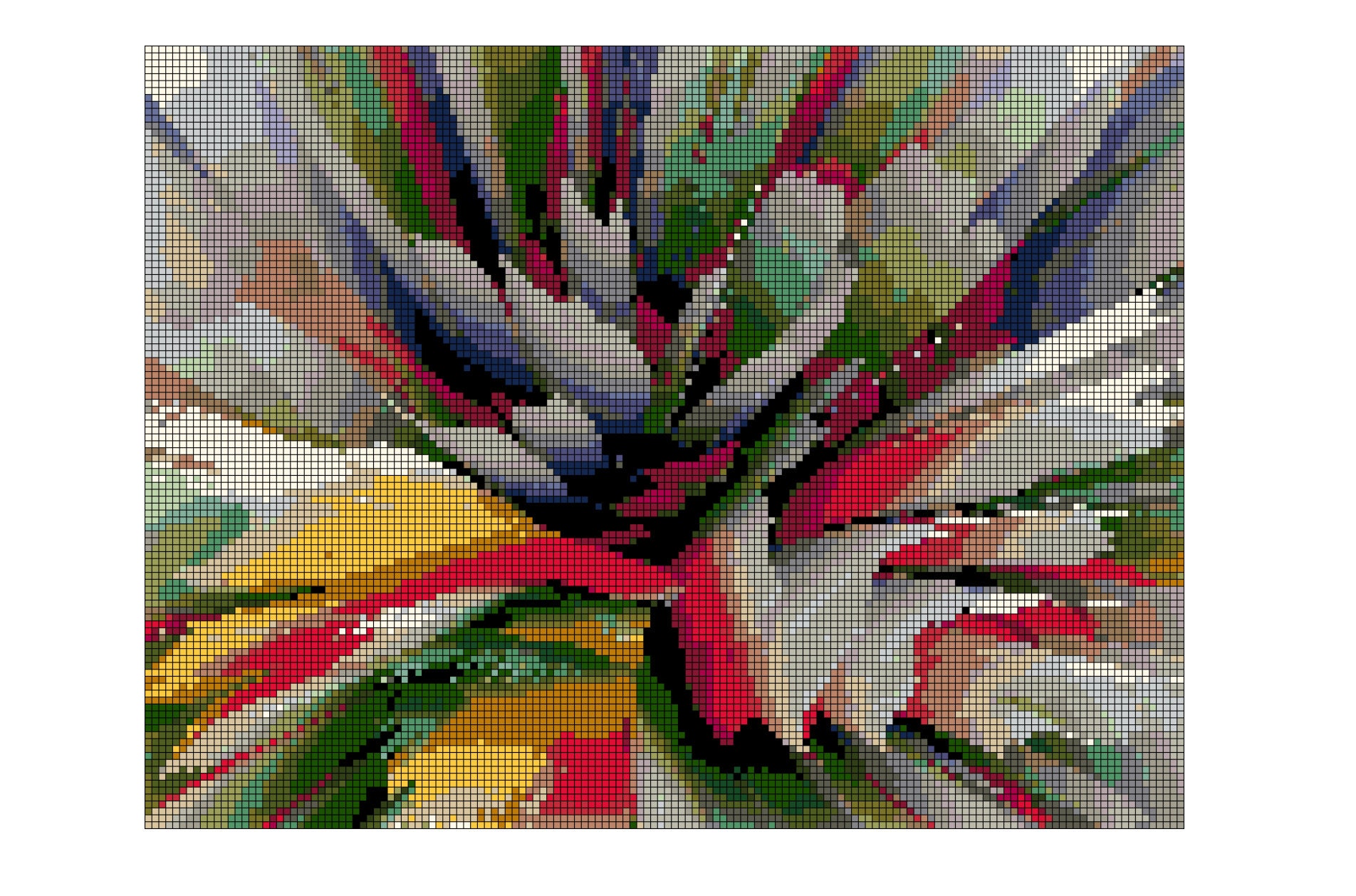 Embroidery Pattern Wild Flower Abstract Art Cross Stitch - Etsy