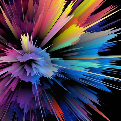 Embroidery Pattern Color Burst Abstract Art Cross Stitch - Etsy