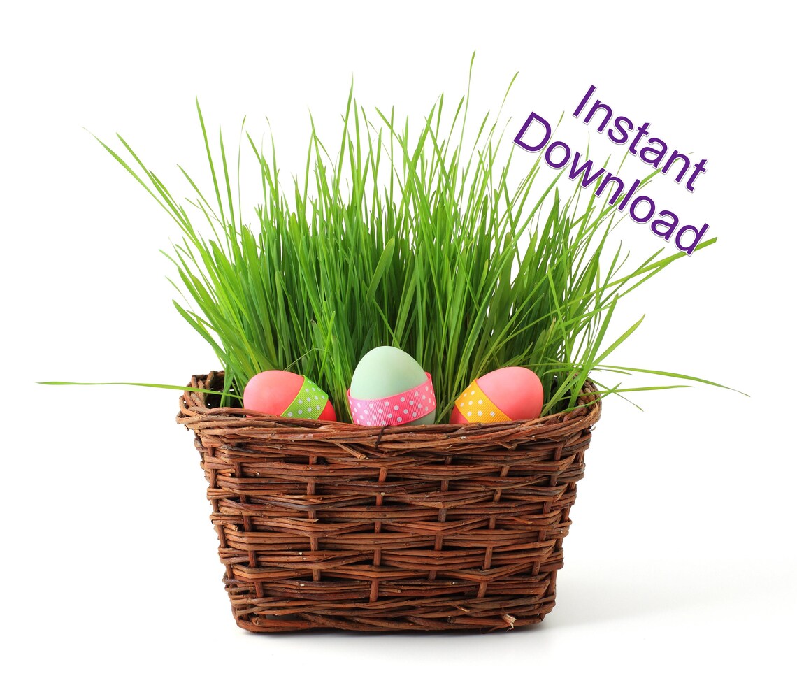 Embroidery Pattern Easter Basket Cross Stitch PDF, Easter Decorations ...