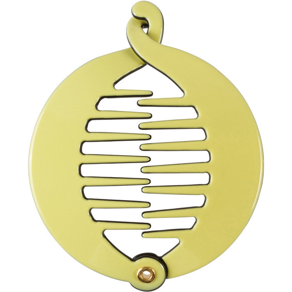 Yellow Round Banana Clip Ponytail Holder Classic Fish Clip Girl Hair ...