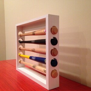 Mini Baseball Bat Display Holder Rack – Table Top or Wall Mount – Holds ...