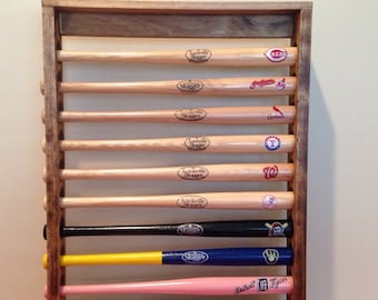 Mini Baseball Bat Display Holder Rack – Table Top or Wall Mount – Holds ...