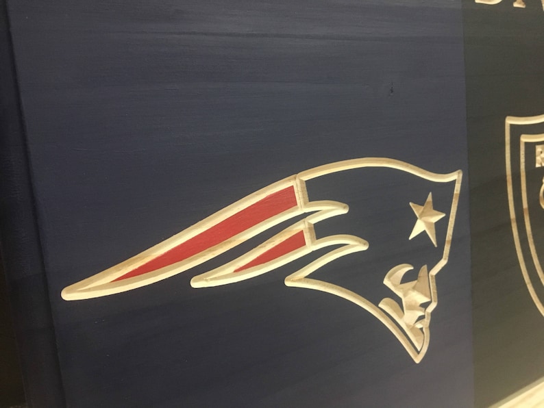 A House Divided NFL Football Carved Wood Sign Customize - Etsy