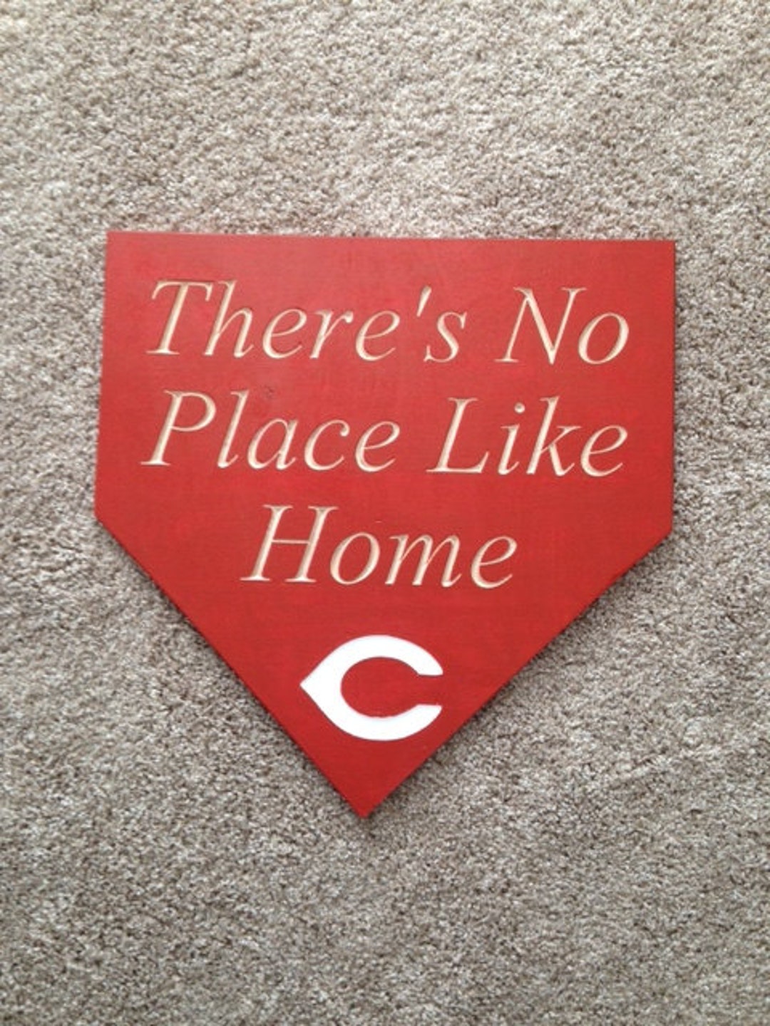 Cincinnati Reds Home Plate Wood Sign . Baseball Sign . Customizable ...
