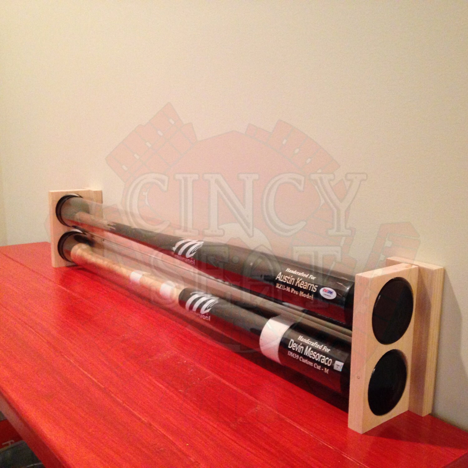 2 Baseball Bat Display Holder Rack Holds 2 Full Size | Etsy