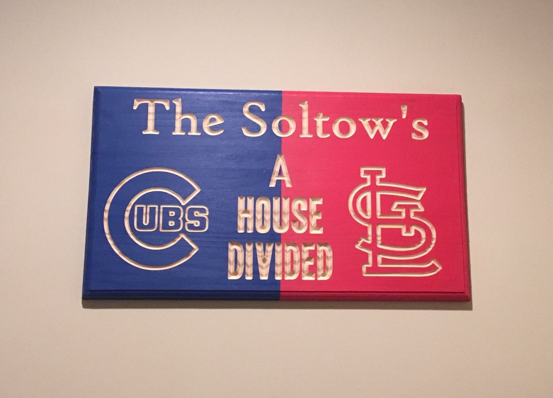 A House Divided Sports Carved Wood Sign - Customize Family Sign ...