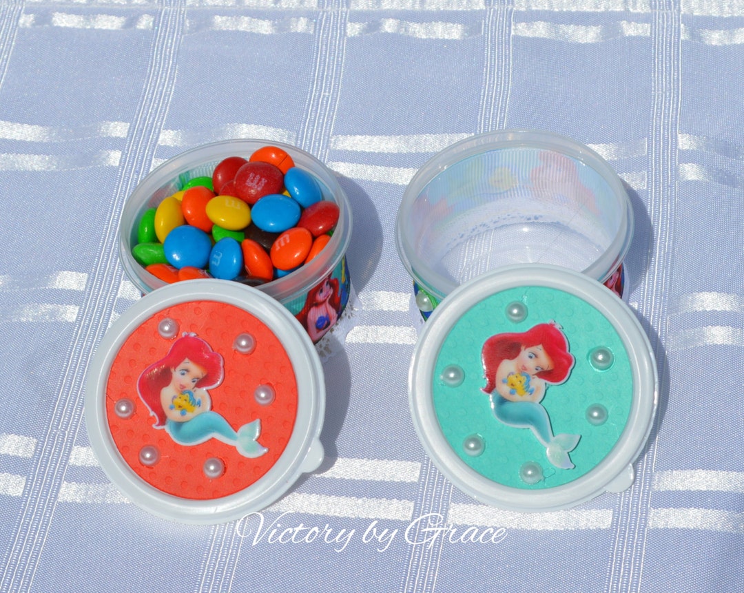 12 Little Mermaid Ariel Birthday Container Favor , Ariel Candy Favor ...