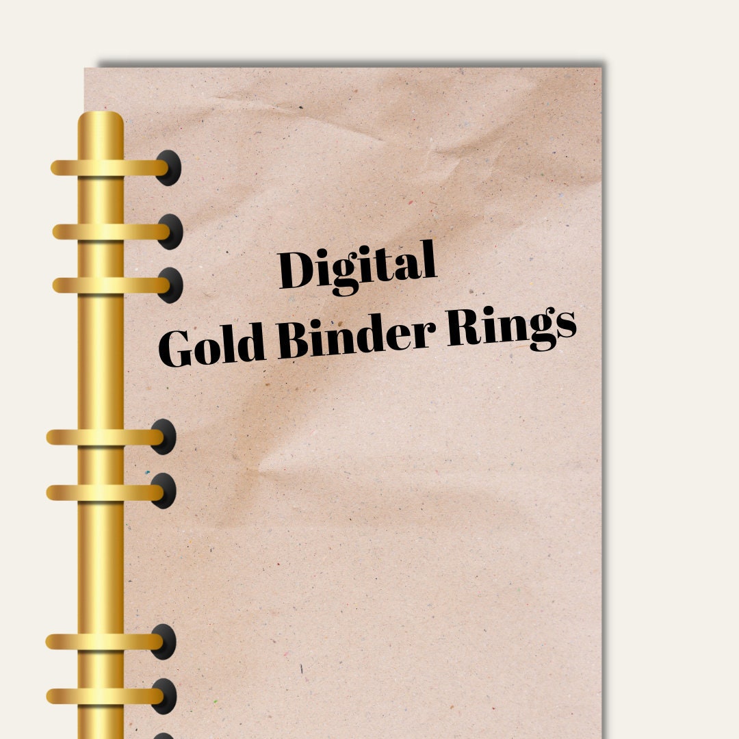 Gold Binder Rings for Digital Planners and Journals|for Personal and ...