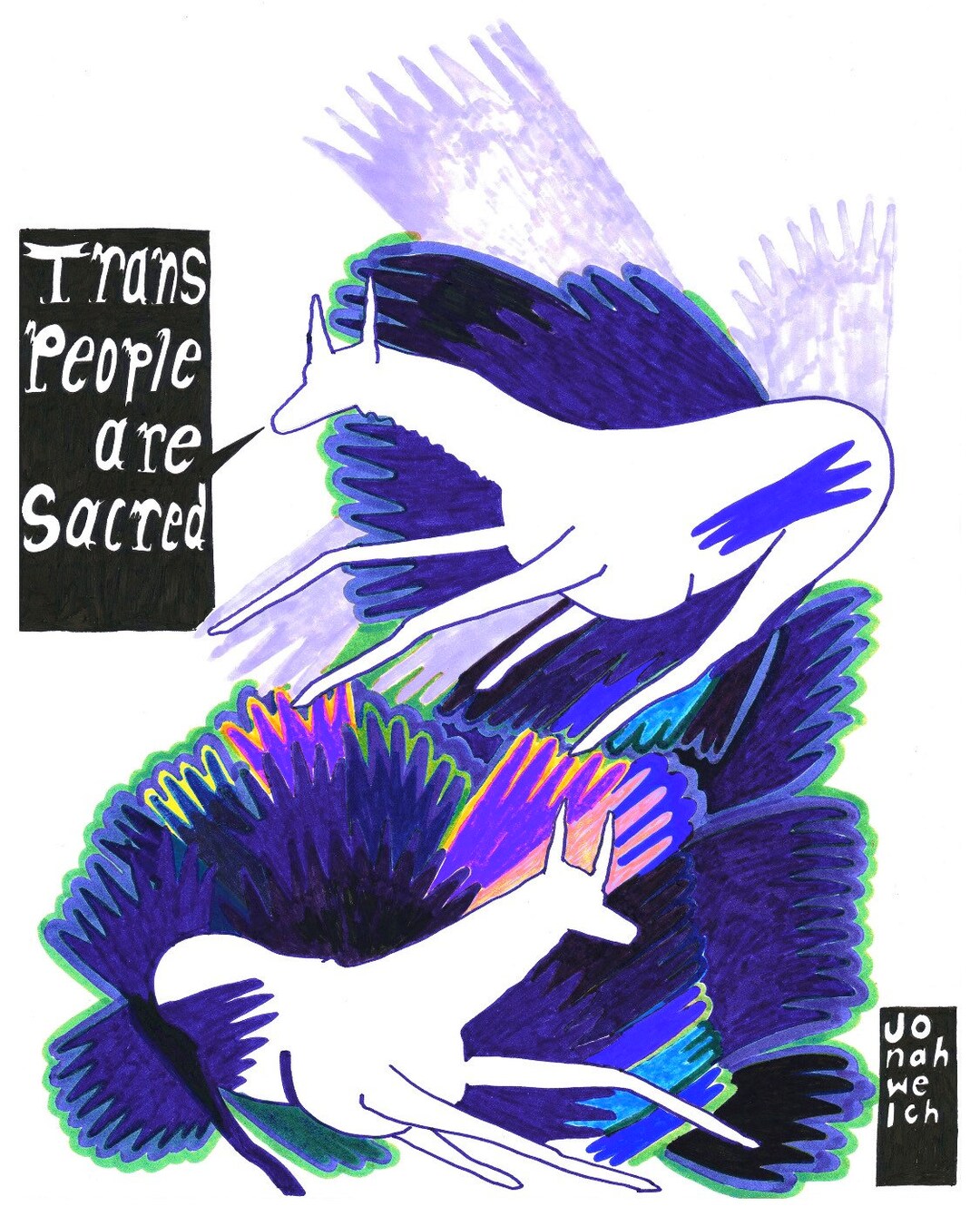 Trans People Are Sacred (deer) - Etsy