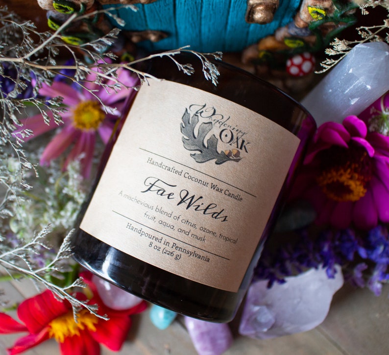 Fae Wilds Wooden Wick Coconut Wax Candle All Natural - Etsy
