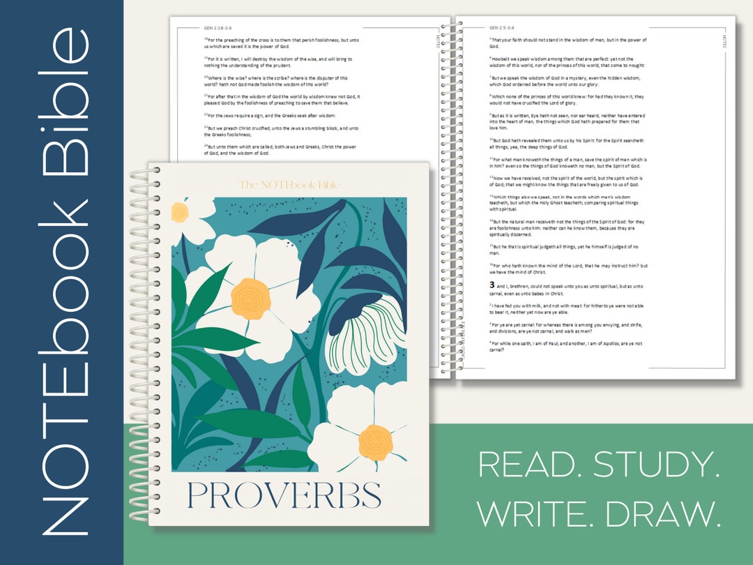 Notebook Bible | Book of Proverbs | Individual Spiral Books of the ...