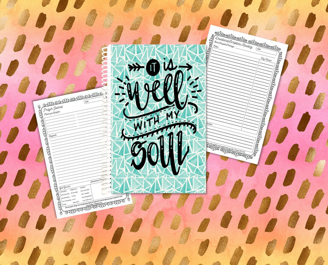 Prayer, Devotional Journal, 8x5 Handheld Spiral Bound, 75 Page Planner ...
