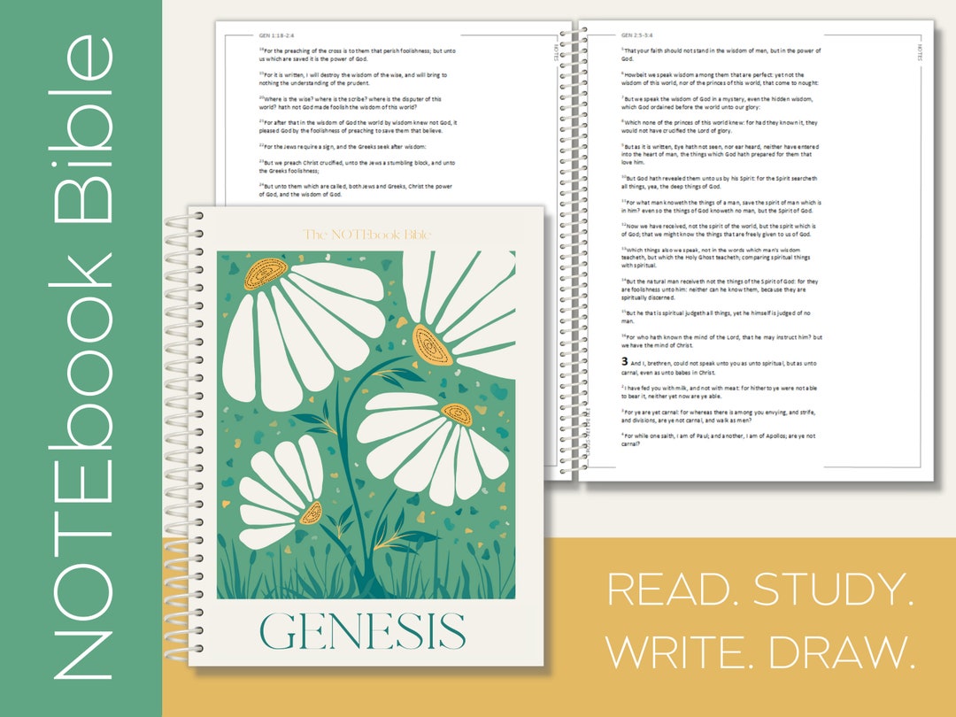 Notebook Bible | Book of Genesis | Individual Spiral Books of the Bible ...