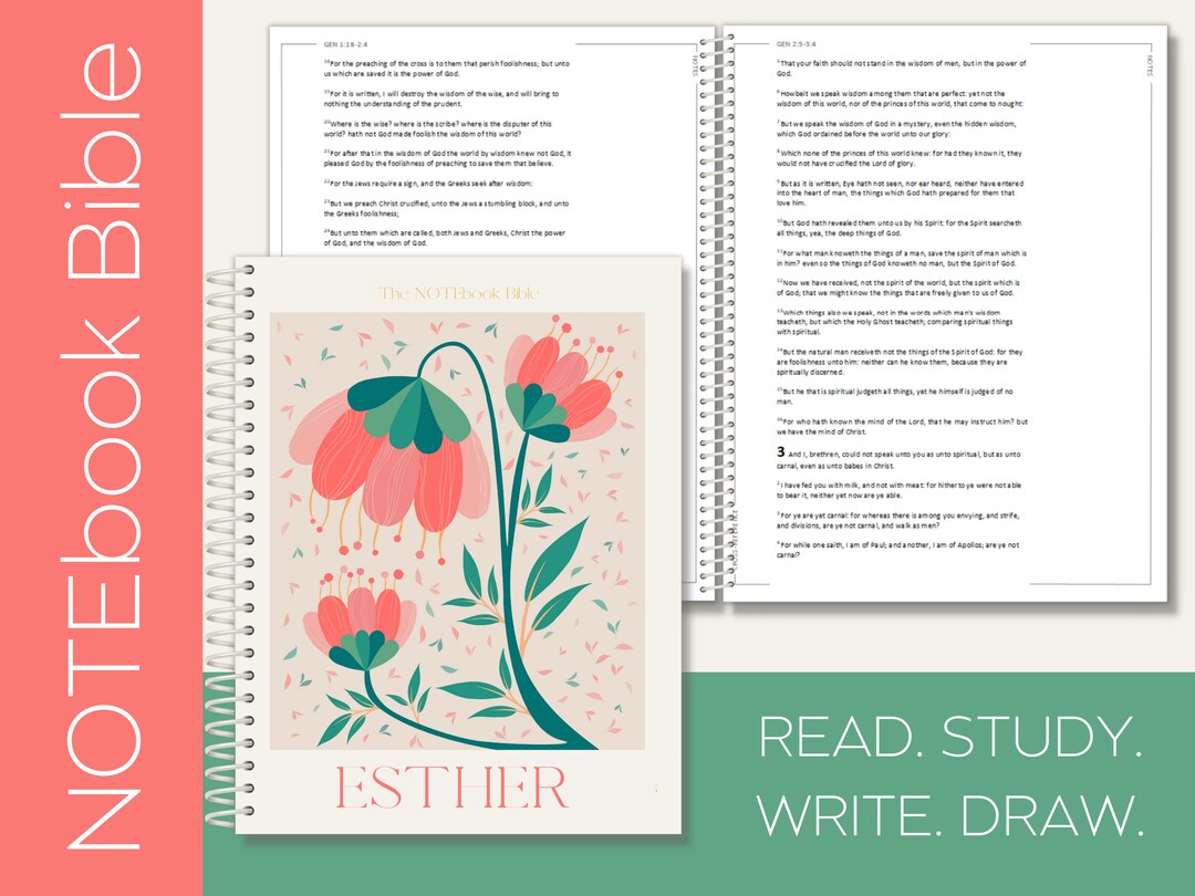 Notebook Bible | Book of Esther | Individual Spiral Books of the Bible ...