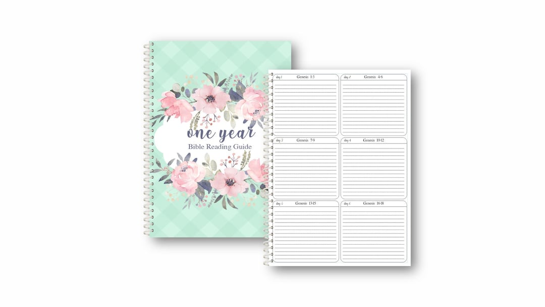 One Year Bible Reading Guide, Study Journal, Through the Bible Plan, 40 ...