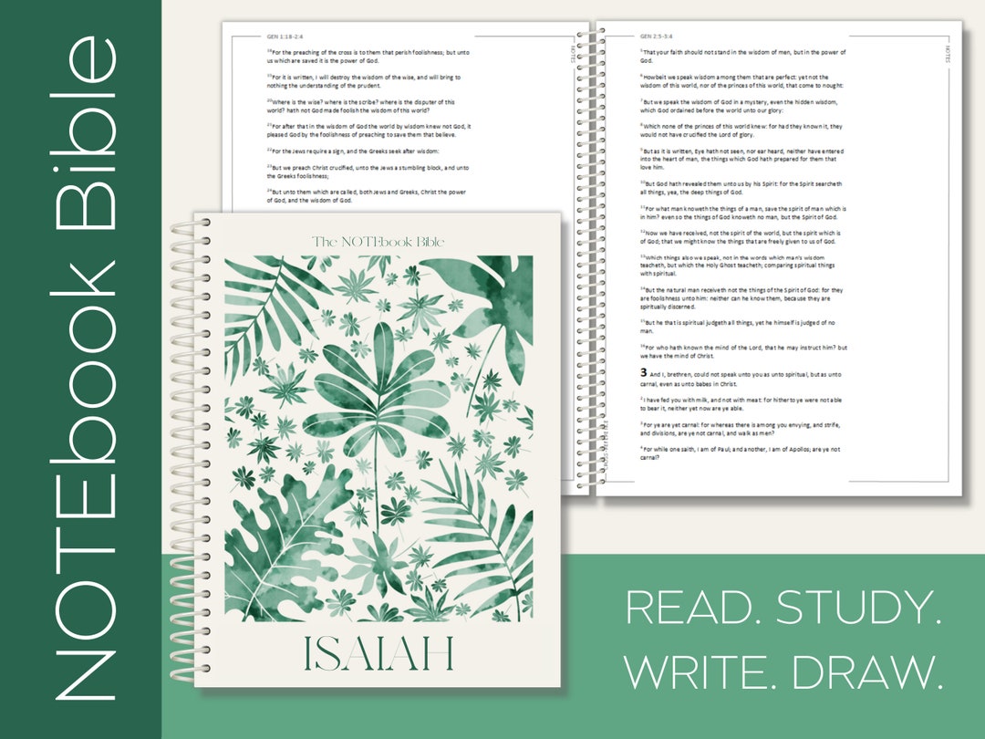 Notebook Bible | Book of Isaiah | Individual Spiral Books of the Bible ...