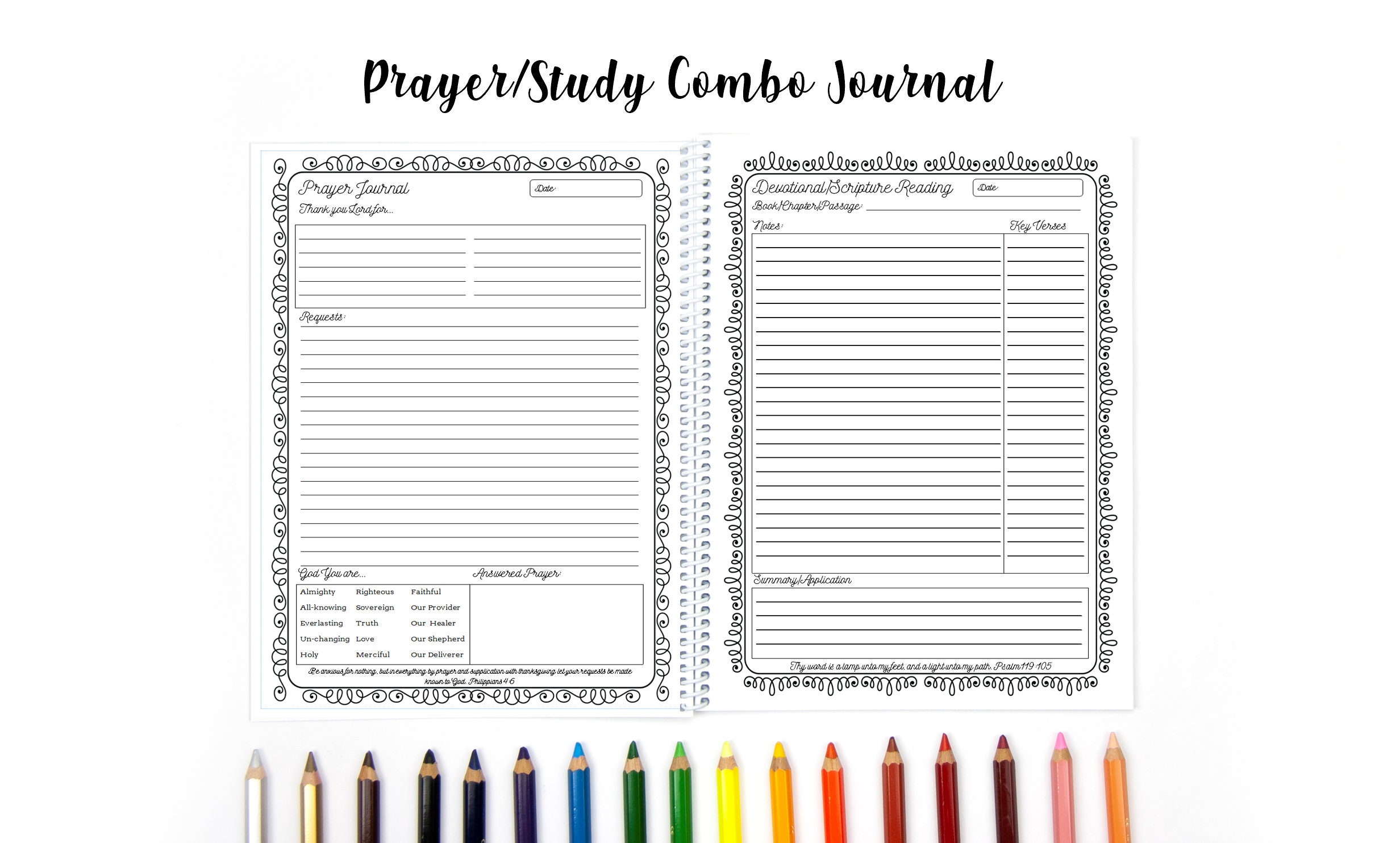 Prayer Devotional Journal 8x5 Handheld Spiral Bound 75 Page - Etsy