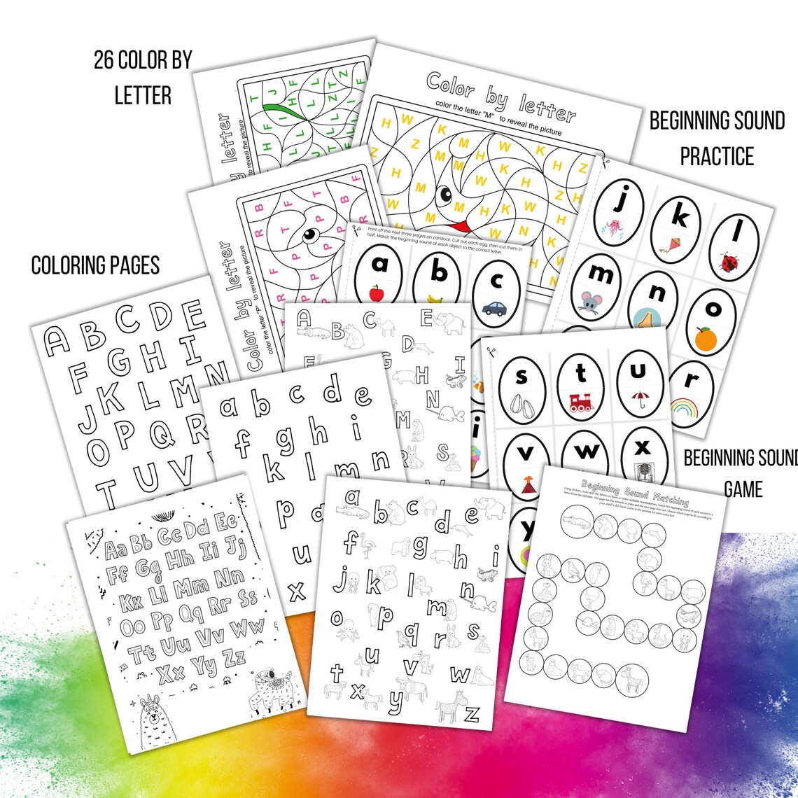 Alphabet Printables Preschool Printables Preschool Phonics | Etsy