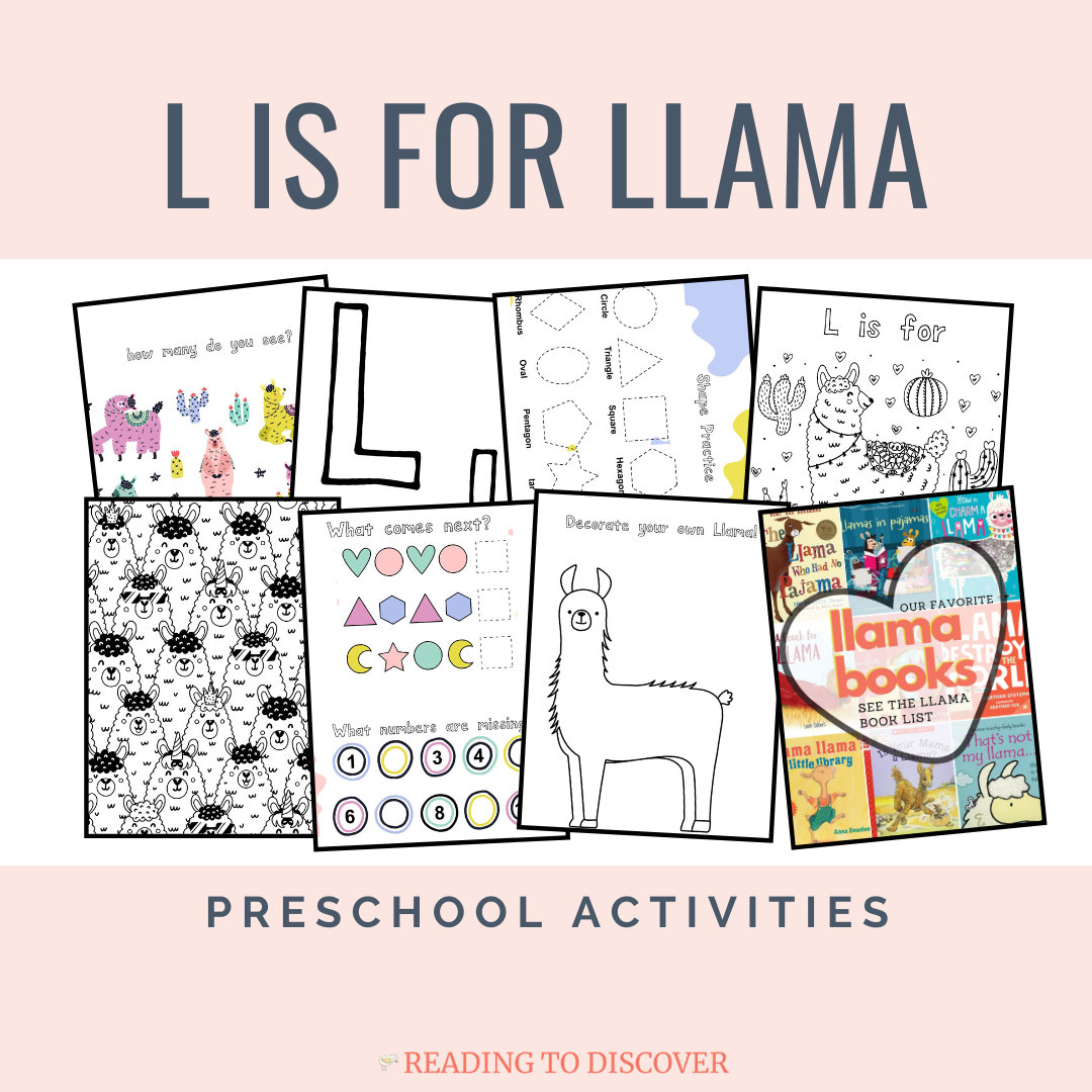 L is for Llama Preschool Printable Activities, Alphabet Printables ...