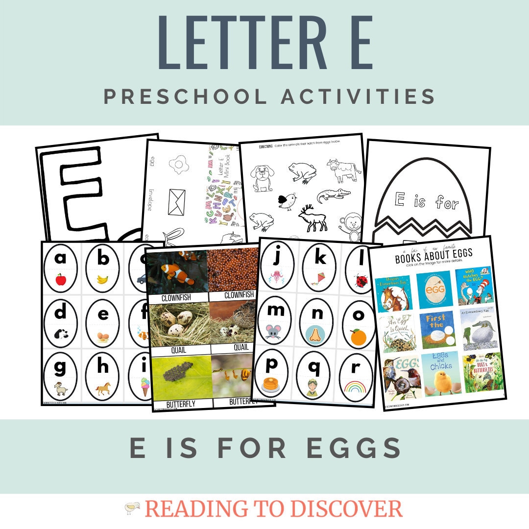 E is for Eggs Preschool Activities - Etsy