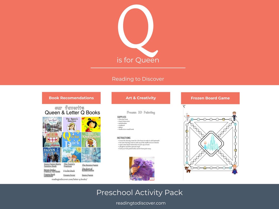 Preschool Letter Q Queen Activity Pack | Fairy Tale Learning (PDF ...