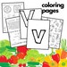 V is for Vegetables Preschool Activity Bundle - Etsy