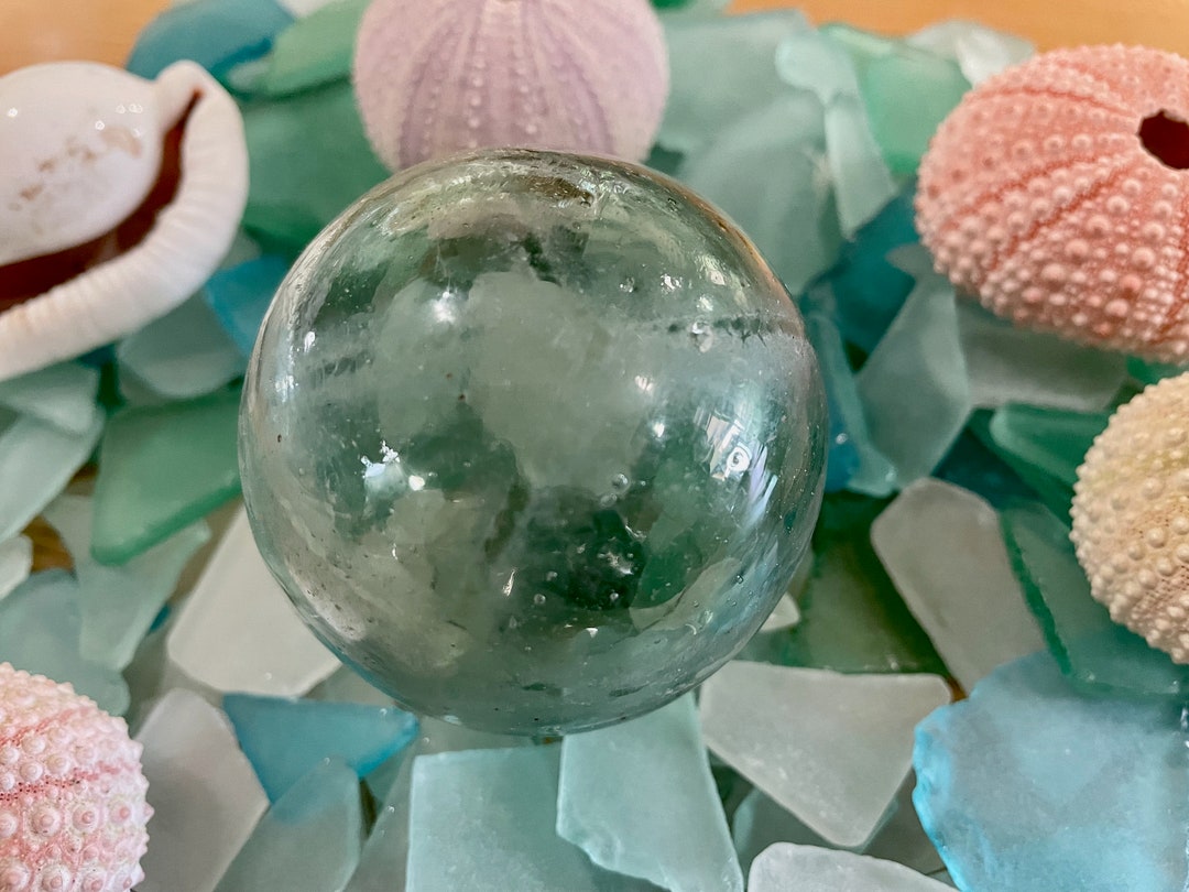 Blue Glass Float - a Gift From the Sea - Nautical - Fishing Float ...