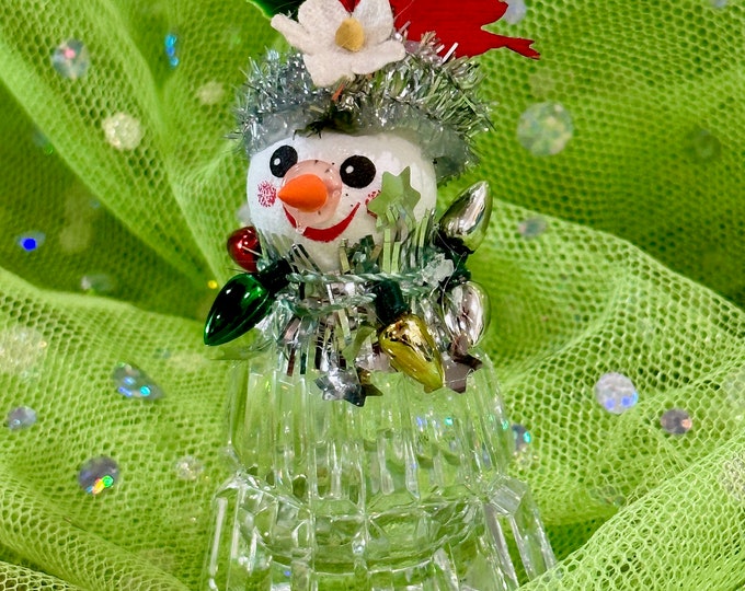 Salt Shaker Snow Man - Winter Holiday Decoration - Home Decor - Gift ...