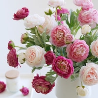 Luxe Faux Ranunculus, Silk Ranunculus, Artificial Flowers Arrangement ...