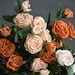Burnt Orange Real Touch Silk Roses DIY Silk Bridal Bouquets - Etsy Canada