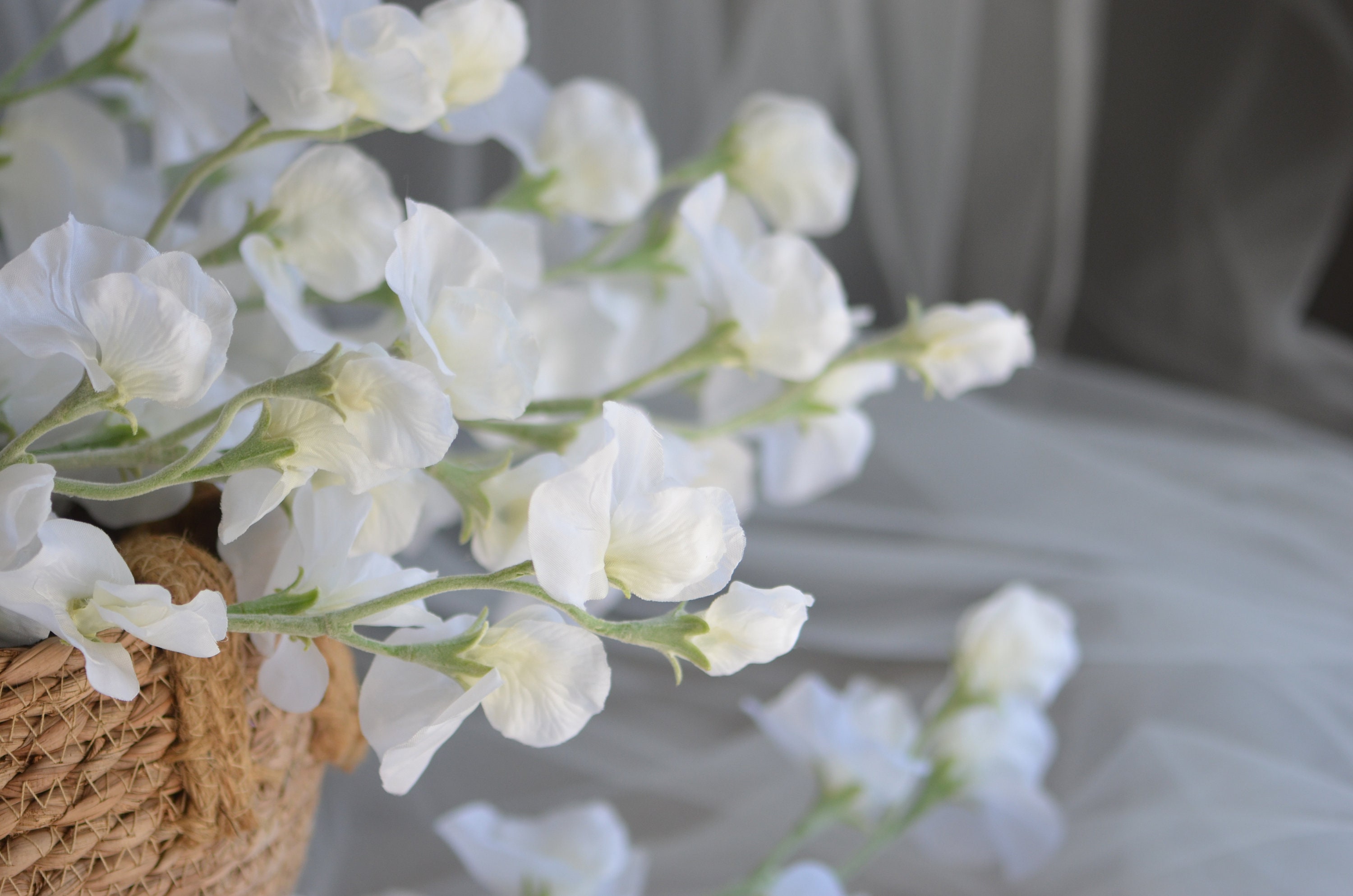 White Sweet Pea Bouquet