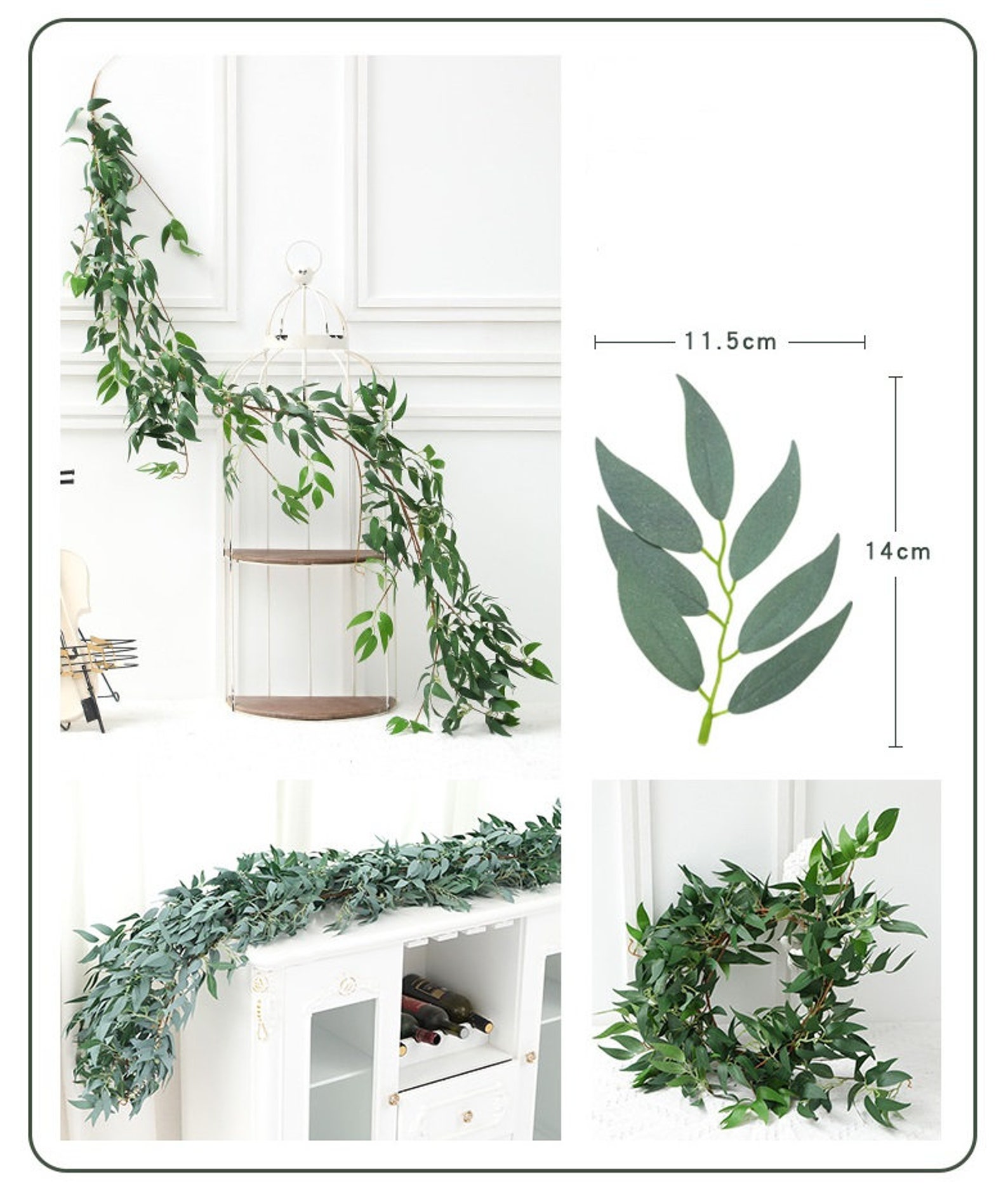 Willow Garland, Willow Leaves, Willow Vines, Willow Greenery, Willow ...