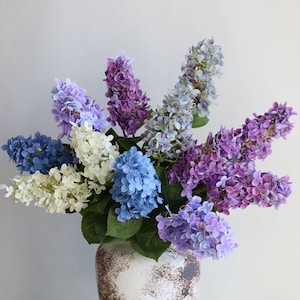 27.5" Real Touch Huge Cone Shaped Hydrangeas, Real Touch Flowers, Faux ...