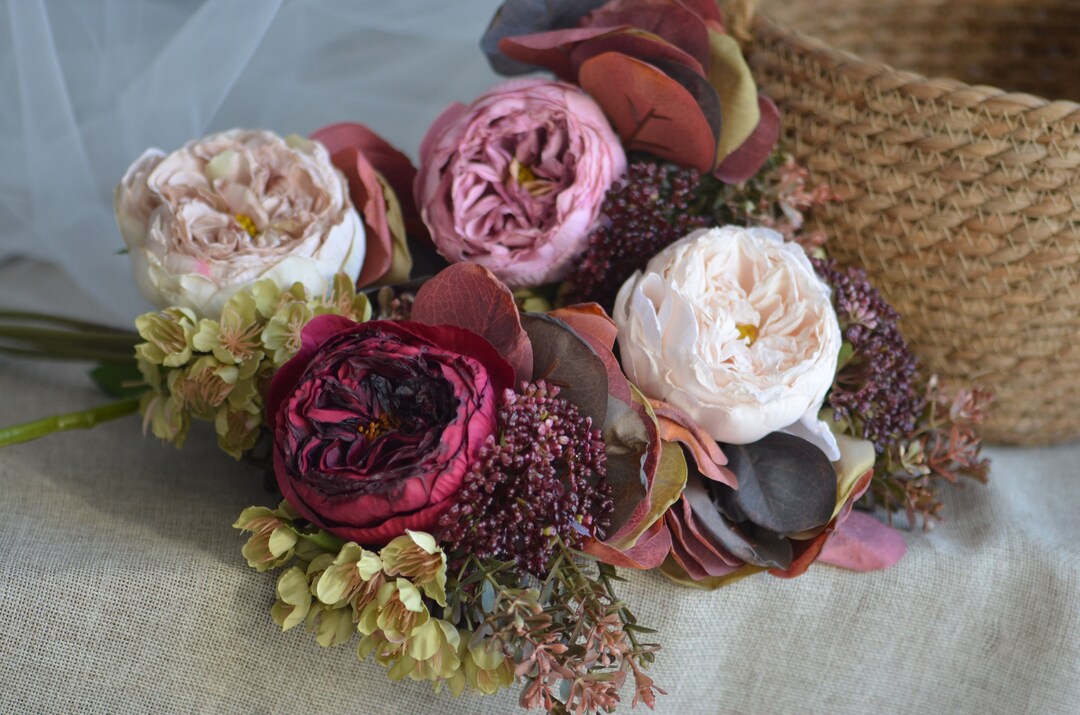 Autumn Roses, Fall Roses, Dried Flowers, Fall Rose Bouquet, Fall Gift ...