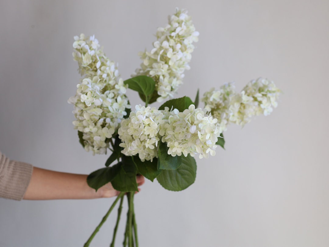 27.5 Real Touch Large Cone Shaped Artificial Hydrangeas Stem, Conic ...