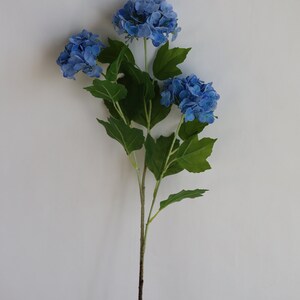 25" Real Touch Seeded Blue Hydrangeas, Snowball Hydrangea, Faux ...