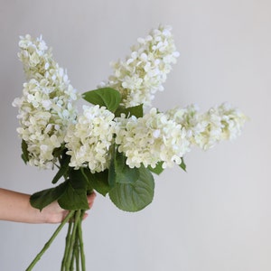 27.5 Real Touch Large Cone Shaped Artificial Hydrangeas Stem, Conic ...