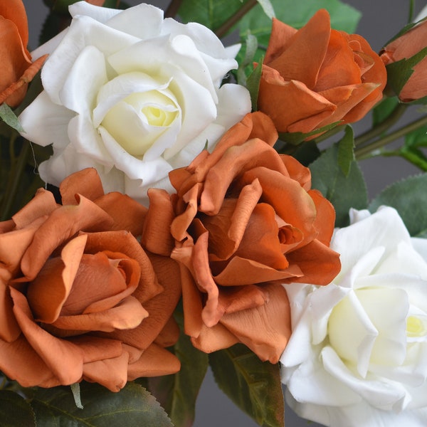 Burnt Orange Rose - Etsy