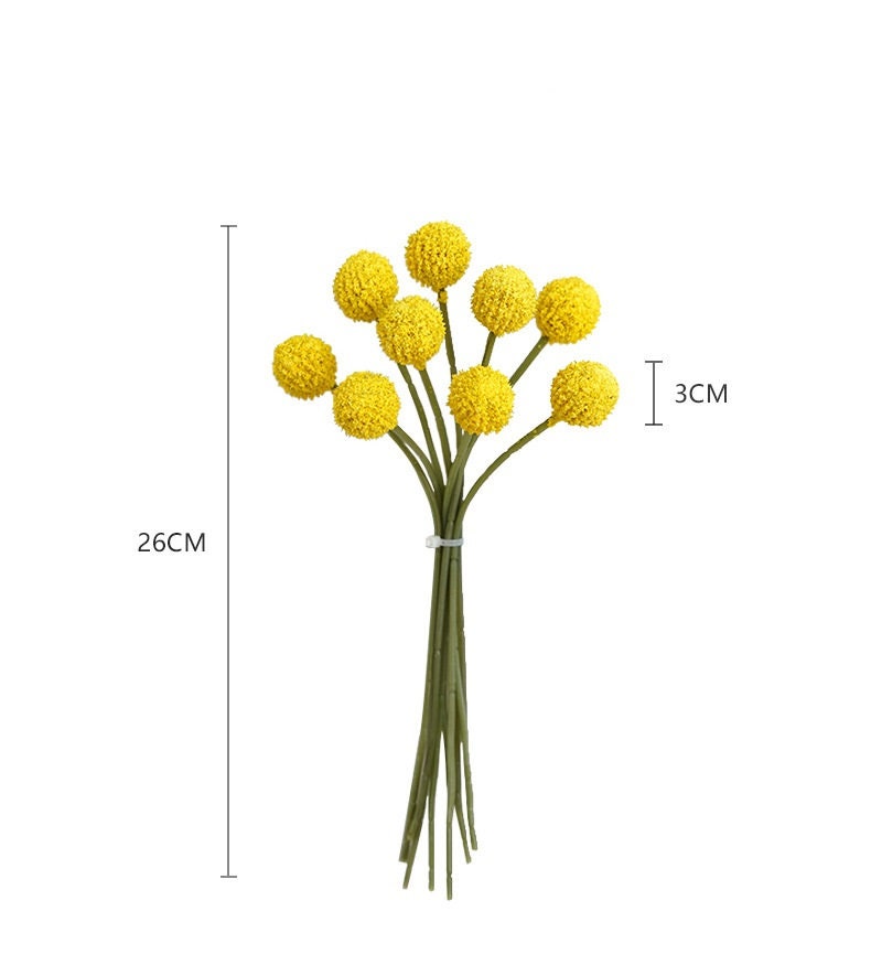 Artificial Yellow Flowers, Faux Wildflowers, Ball Chrysanthemum, Fake ...