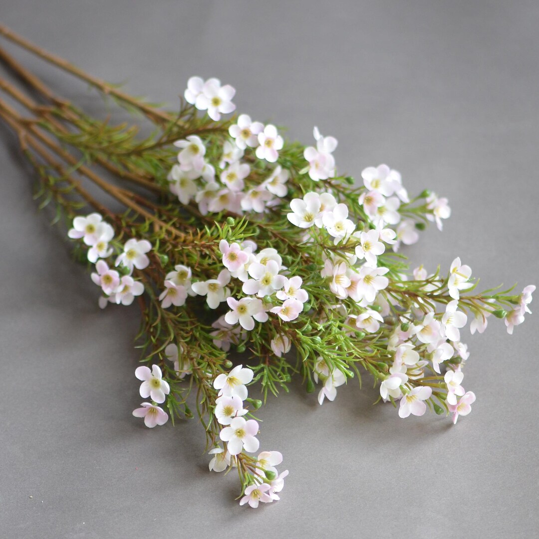 23.5“ Pink Artificial Plum Blossom, Pink Wildflowers, Faux Flowers ...
