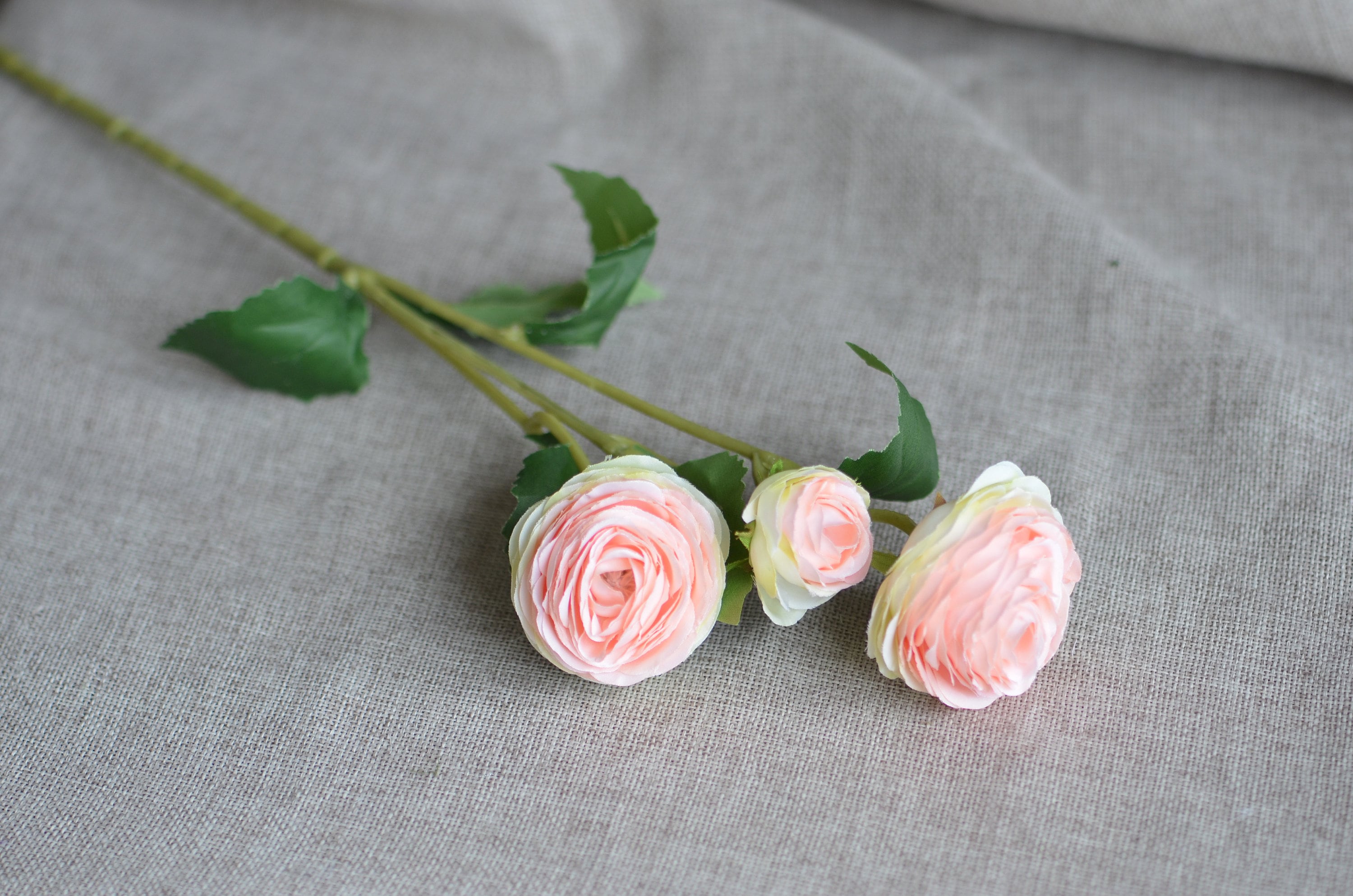 Ranunculus, Small White Ranunculus, Peach Ranunculus, Artificial ...