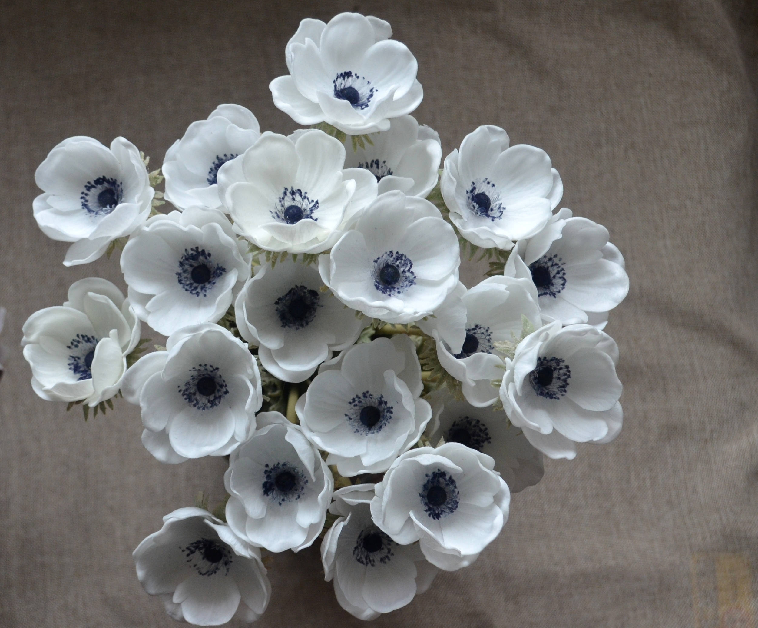 Deep Blue Center Anemones Real Touch Flowers Centerpieces - Etsy
