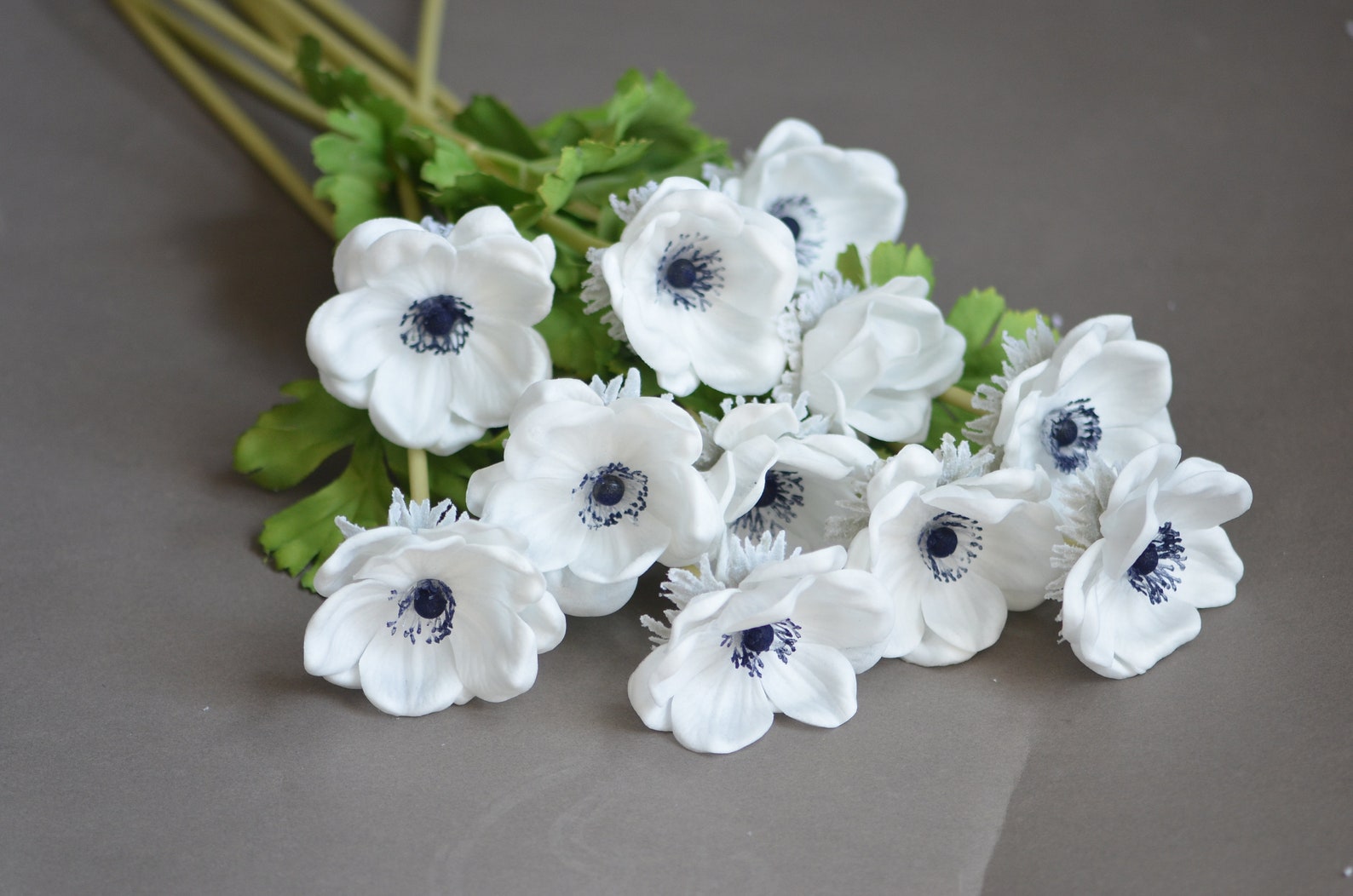 Deep Blue Center Anemones Real Touch Flowers Centerpieces - Etsy