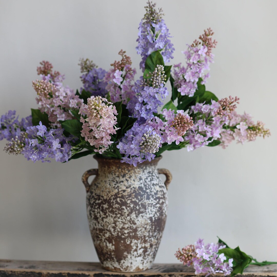 25" Artificial Lilacs, Spring Flowers, Faux Lilacs, Purple Lilac Flowers, Faux Lilac Stems Home ...