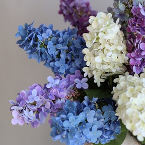 27.5" Real Touch Huge Cone Shaped Hydrangeas, Real Touch Flowers, Faux ...