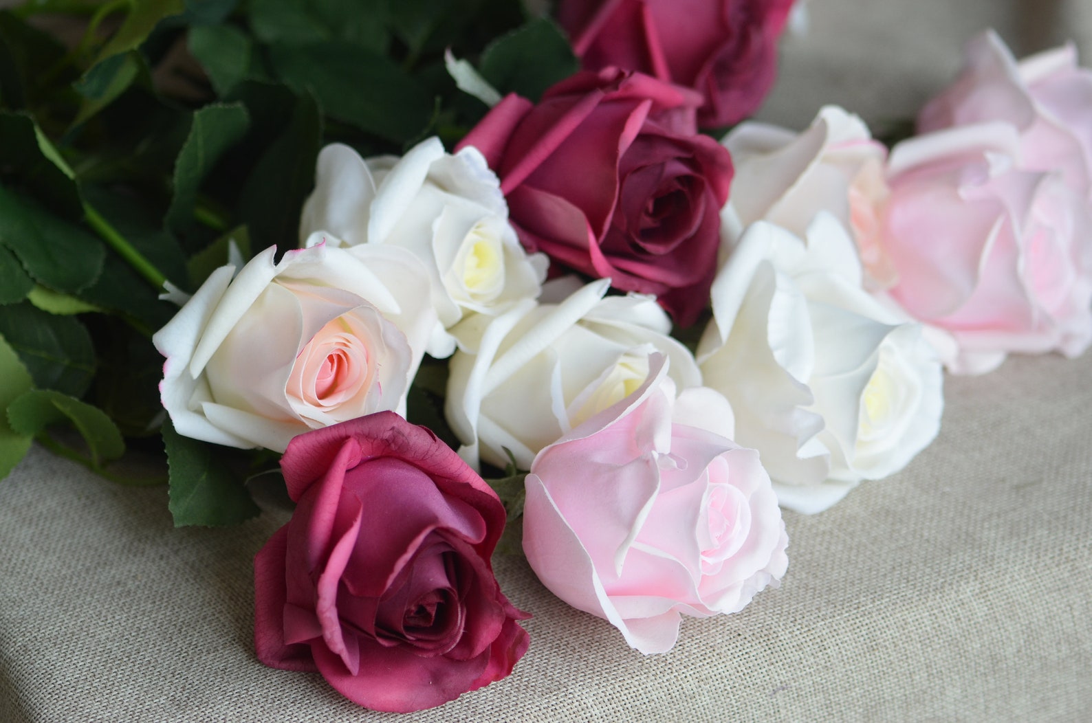 Real Touch Roses, Real Touch Flowers, Burgundy Roses, Real Looking ...