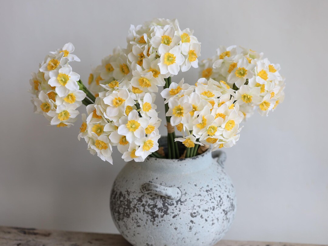 15" Artificial Daffodils, Faux Daffodils, Fake Daffodils, Silk Daffodil ...