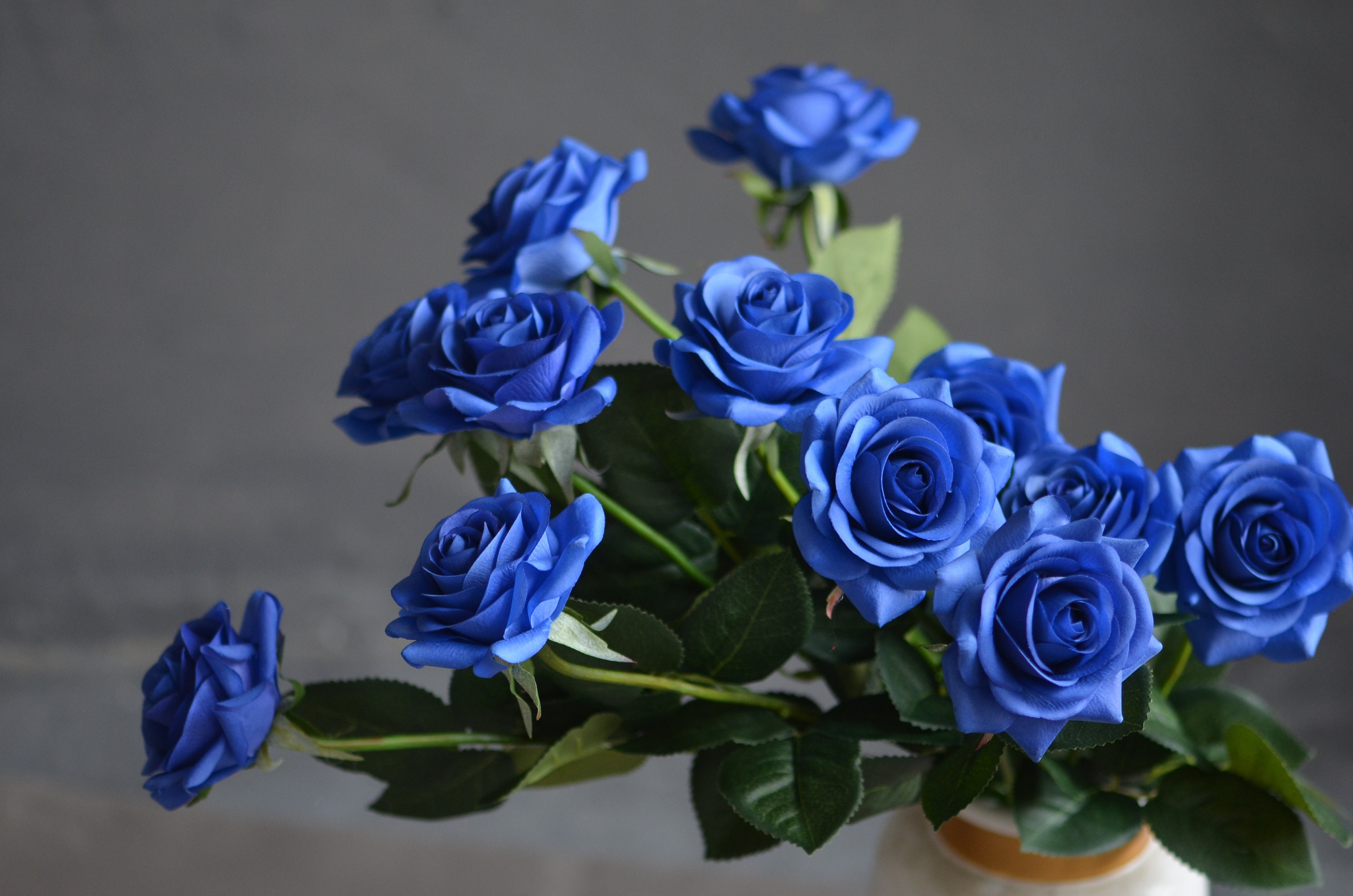 Blue Roses, Real Touch Flowers, Real Touch Roses, Silk Roses, Home ...