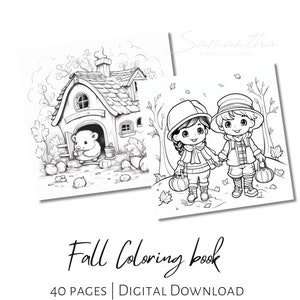 Fall Coloring Pages, Fall Coloring Book, Kids Coloring Book, Autumn ...
